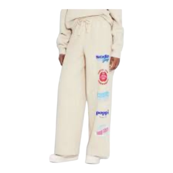 Poppi | Pants & Jumpsuits | Nwt Poppi Soda Wide Leg Graphic Sweatpants ...